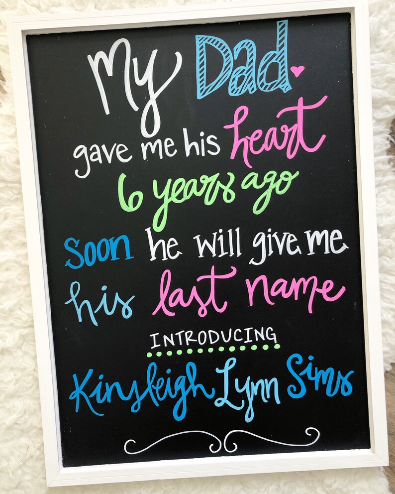 Adoption chalkboard announcement days I was in foster | Etsy