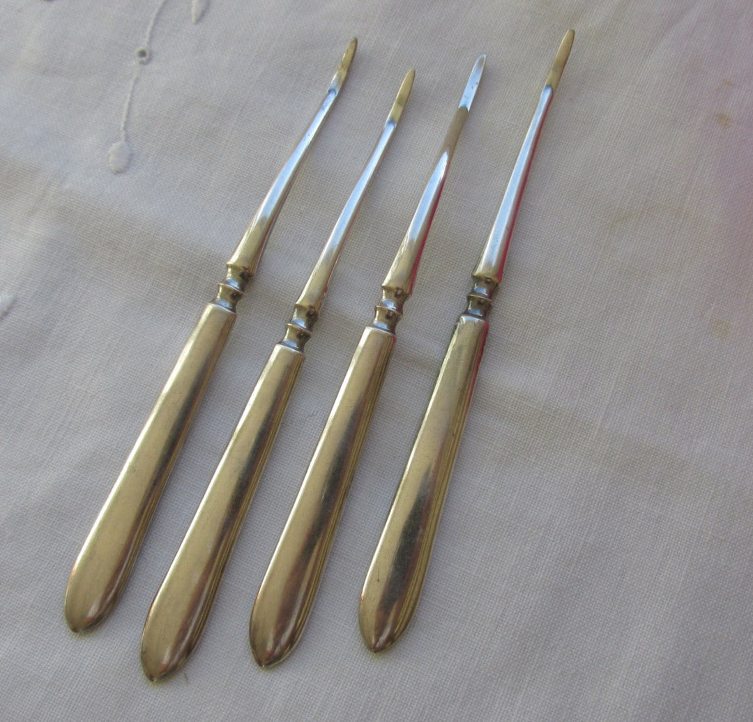 Nut Picks With Silver Plate Handles - Set of 4 - Vintage - Etsy