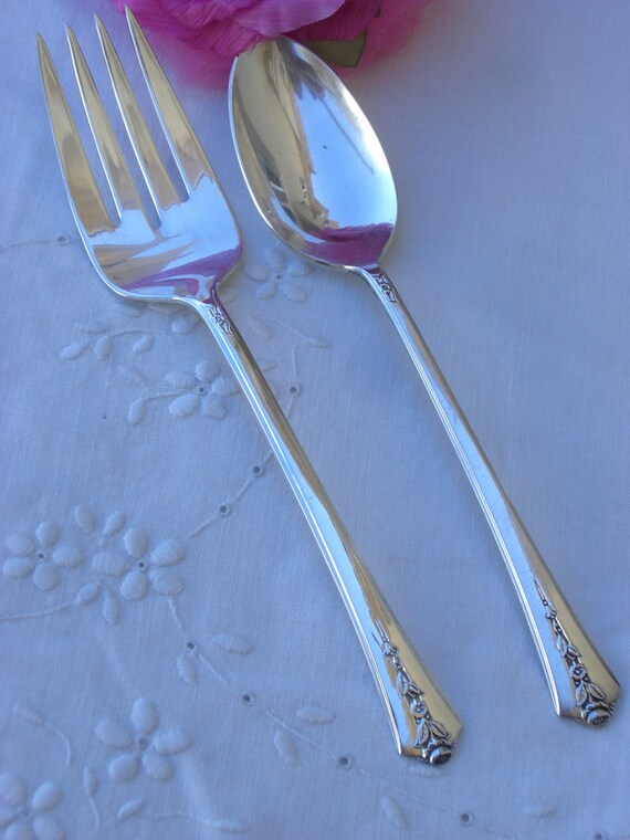 Tablespoon and Cold Meat Fork in spring Garden | Etsy