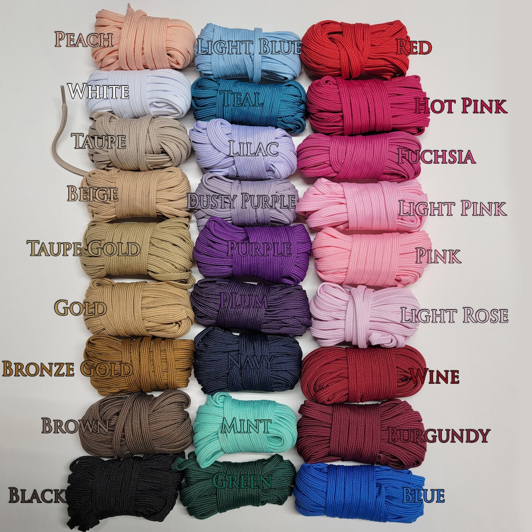 Corset Lace, Lacing Cord, Flat 8 Meters Length, White, Red, Black, Plum ...