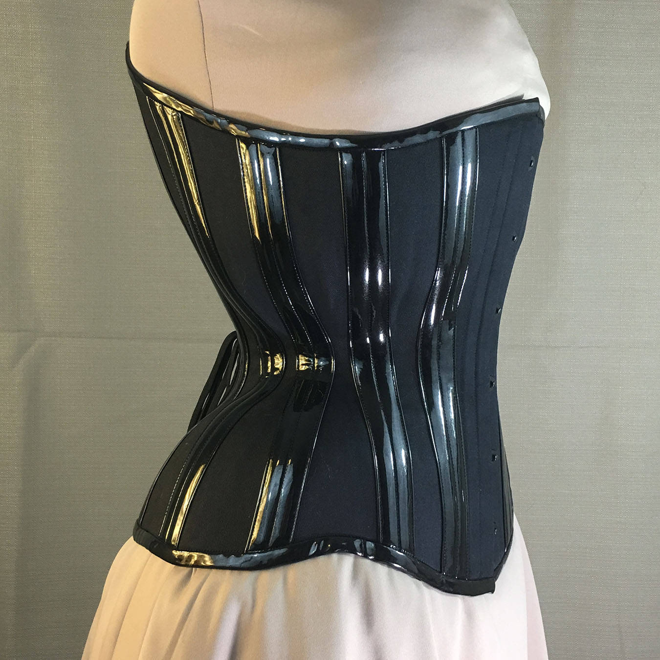 New MCC-90 Black Cotton Black PVC Underbust Long Line - Etsy Canada