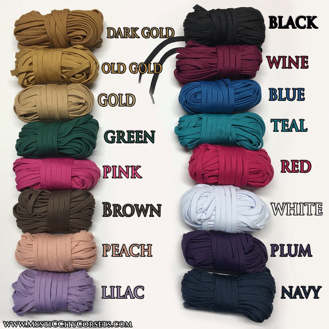 Corset Lace Lacing Cord Flat 8 Meters Length White Red - Etsy