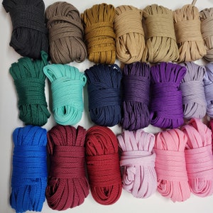 Corset Lace, Lacing Cord, Flat 8 Meters Length, White, Red, Black, Plum ...