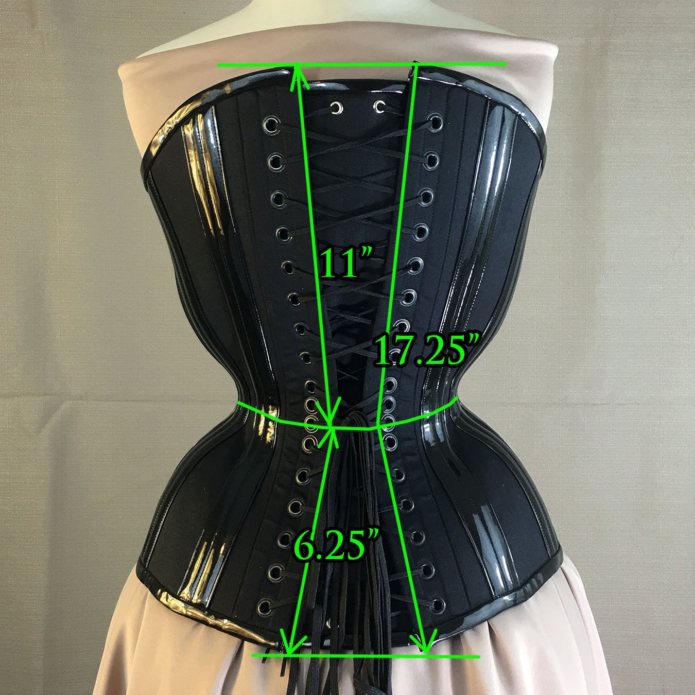 New MCC-90 Black Cotton Black PVC Underbust Long Line - Etsy Canada