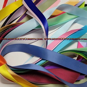 Double Faced Satin Ribbon 5/8" Wide - 10 Meters - Corset Lacing Mystic ...