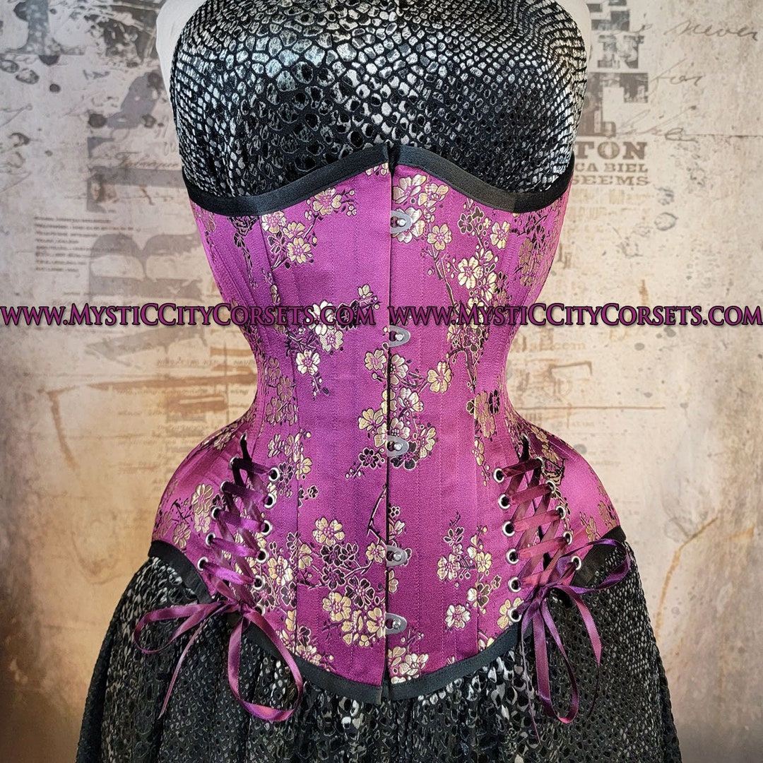 MCC-68 Cherry Brocade "anti-muffin" Underbust Waist Training ...