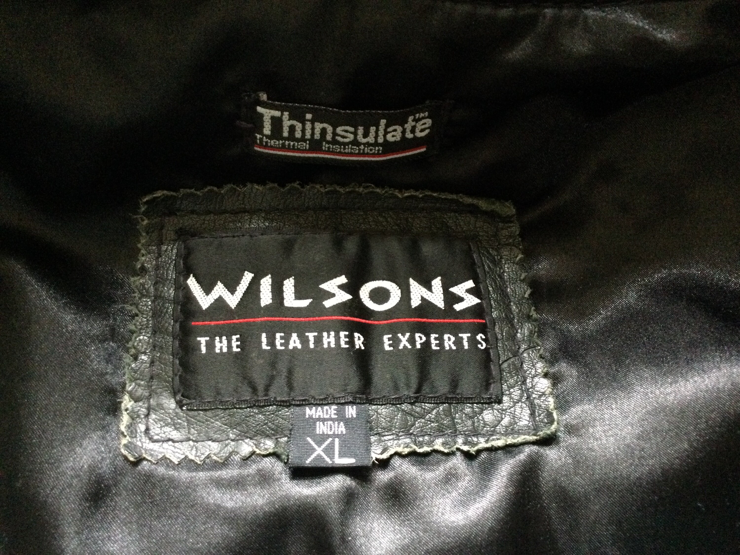 Vintage Wilsons Black Leather Biker Jacket With Thinsulate Lining XL - Etsy