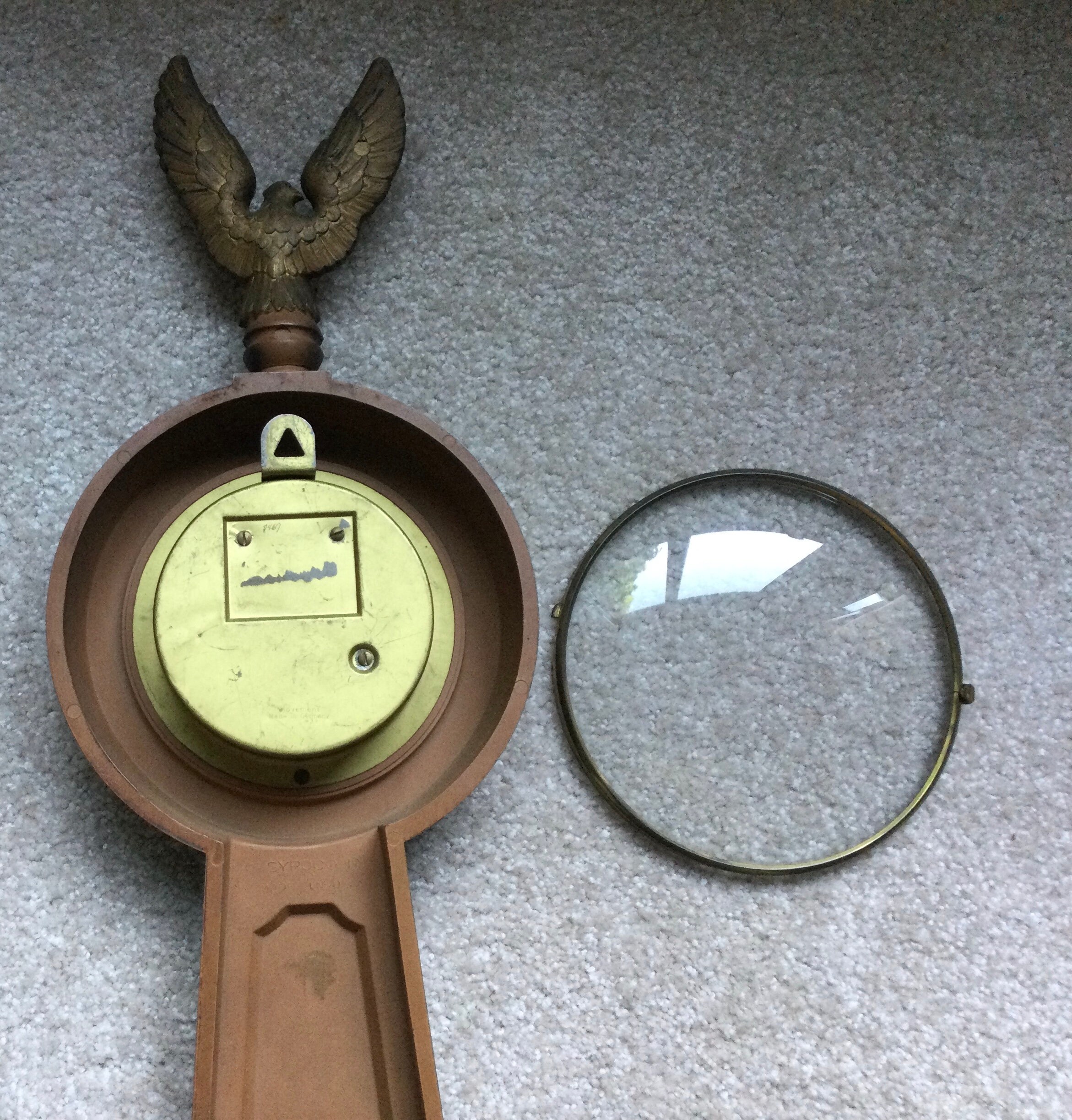 Vintage Syroco 8 Day Wall/banjo Clock With Eagle Top - Etsy