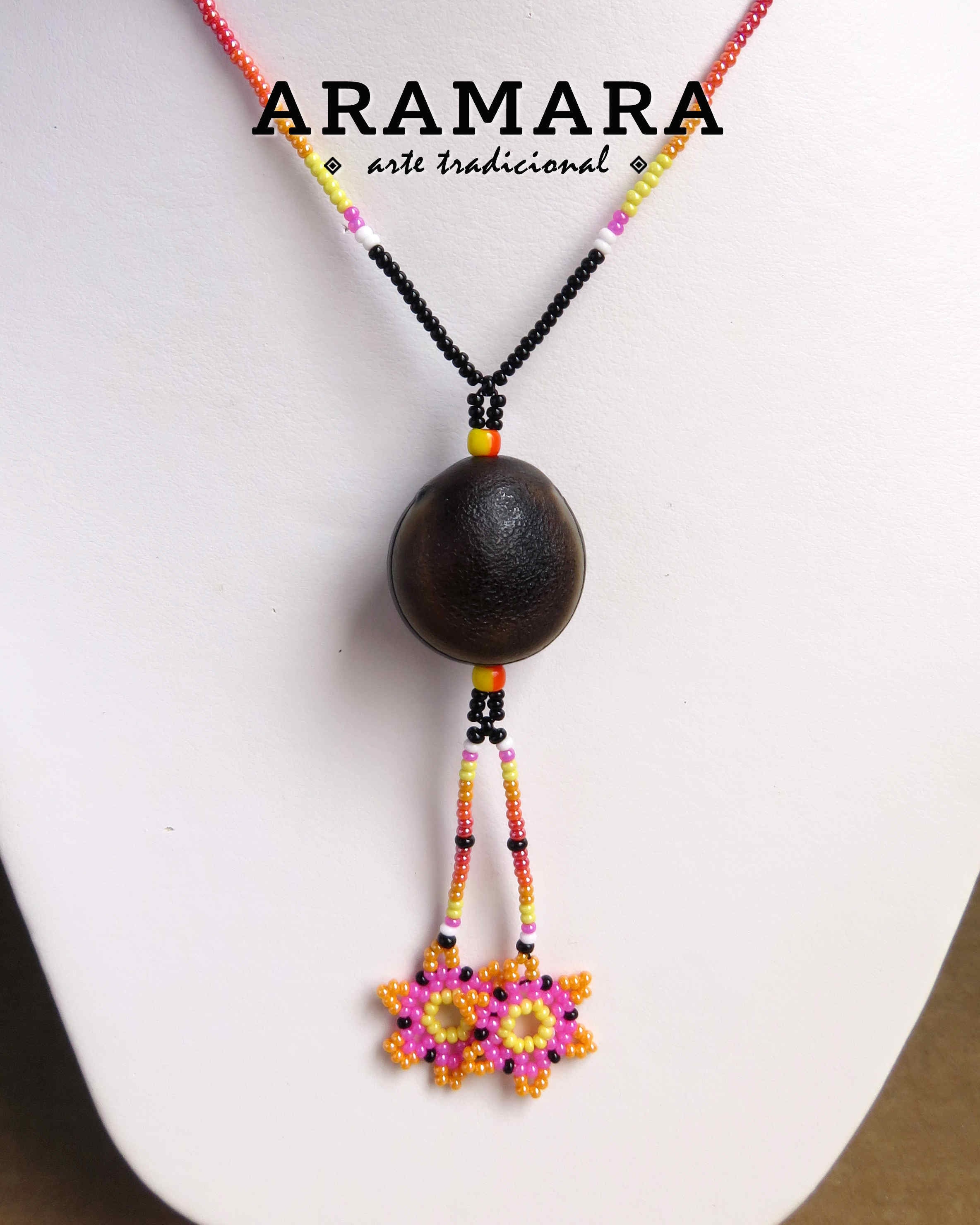 Mexican necklace Ojo de Venado Sea bean Nazar necklace | Etsy