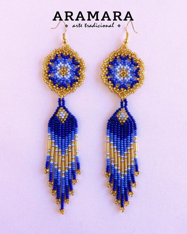 Mandala Earrings Round Earring Native American Earrings - Etsy