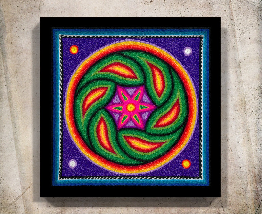 Digital Print, Mexican Digital Art, Huichol Print, Mexican Print ...