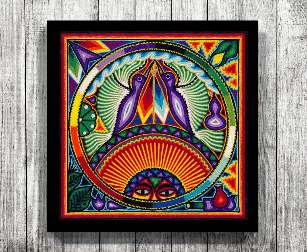 Mexican Decor, Huichol Art, Mexican Art, Mexican Print, Mexican Digital ...