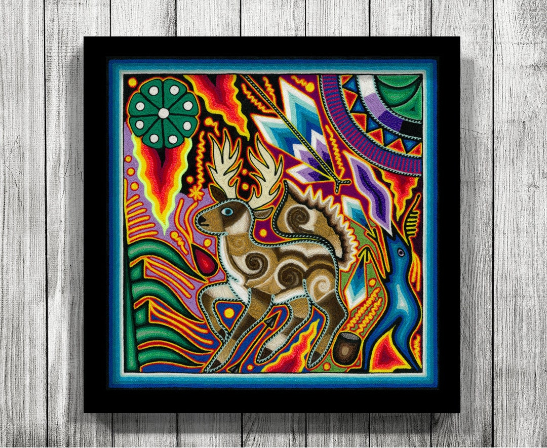 Mexican Decor, Huichol Art, Mexican Art, Mexican Print, Mexican Digital ...