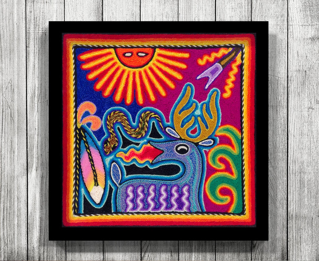 Digital Print, Mexican Digital Art, Huichol Print, Mexican Print ...