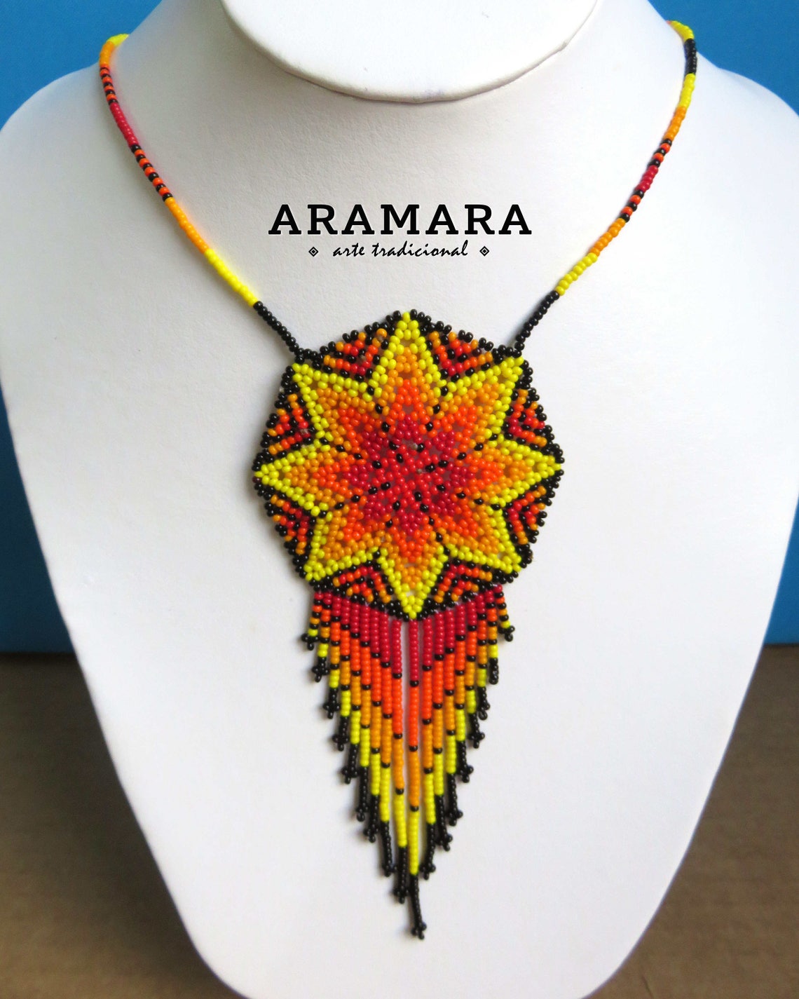Mexican Necklace Native American Necklace Huichol Necklace - Etsy