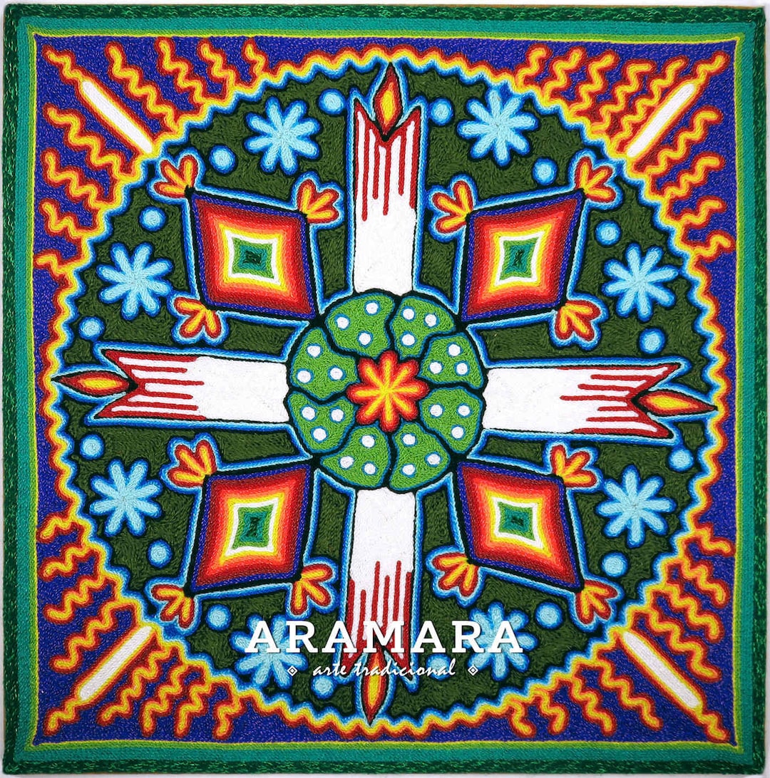 12 Huichol Painting Native Art Huichol Art Mexican - Etsy