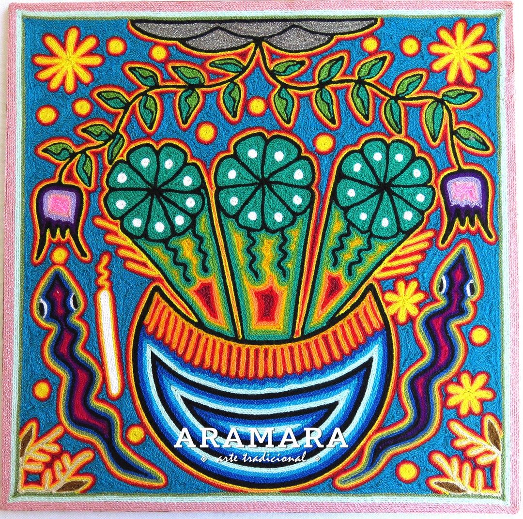 12 Huichol Painting Native Art Huichol Art Mexican - Etsy