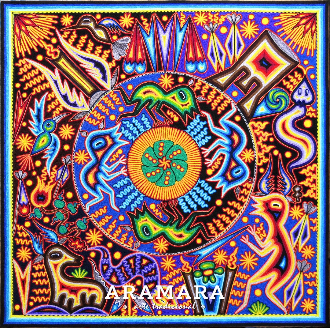 24 Huichol Painting, Mexican Folk Art, Huichol Art, Mexican Art ...