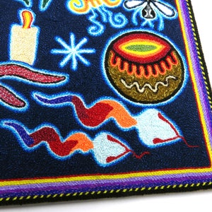 12" Huichol Painting, Native Art, Huichol Art, Mexican Art, Mexican ...