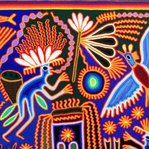 24 Huichol Painting, Mexican Wall Art, Mexican Folk Art, Huichol Art ...