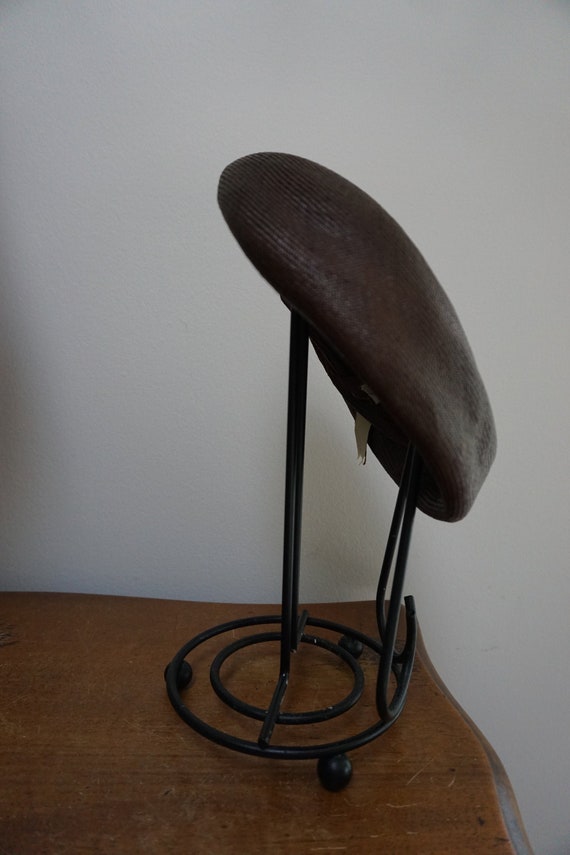 vintage 1940s straw tam - Gem