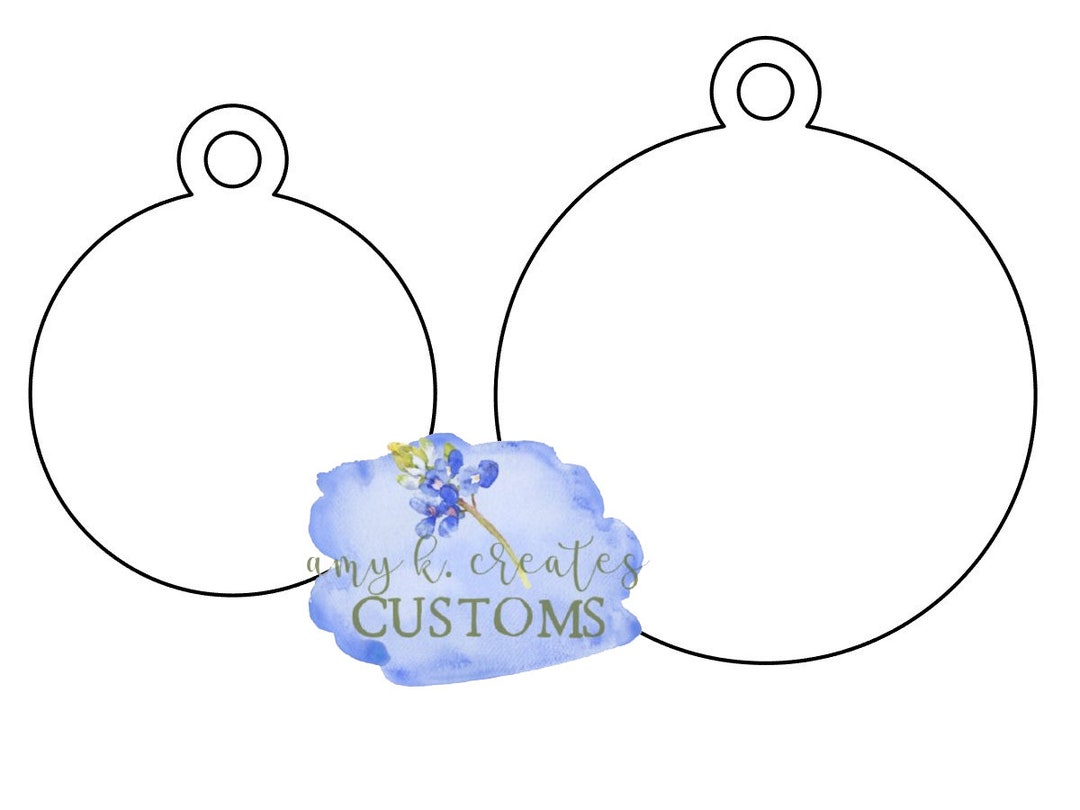 3 and 4 Round Stencil Template With Tab for - Etsy