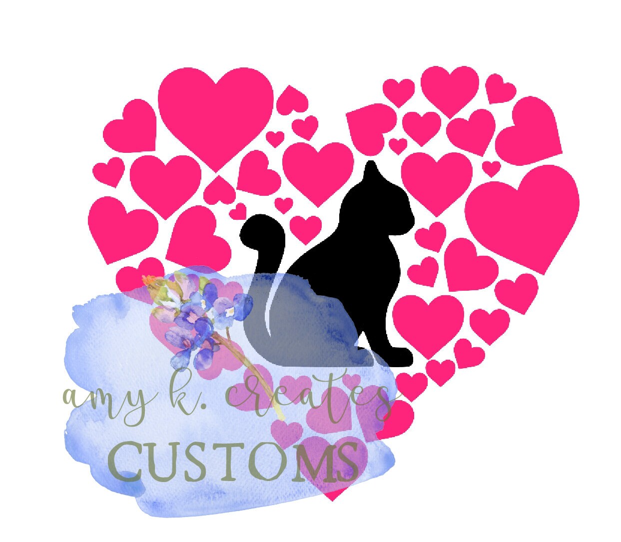 Heart Cat Svg Png Jpg Files for Cricut Silhouette and Other - Etsy UK