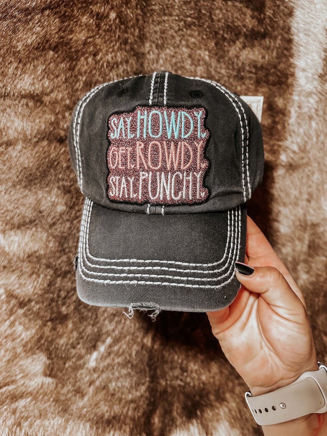 Say Howdy Get Rowdy Stay Punchy Trucker Hat Howdy Hat Get - Etsy