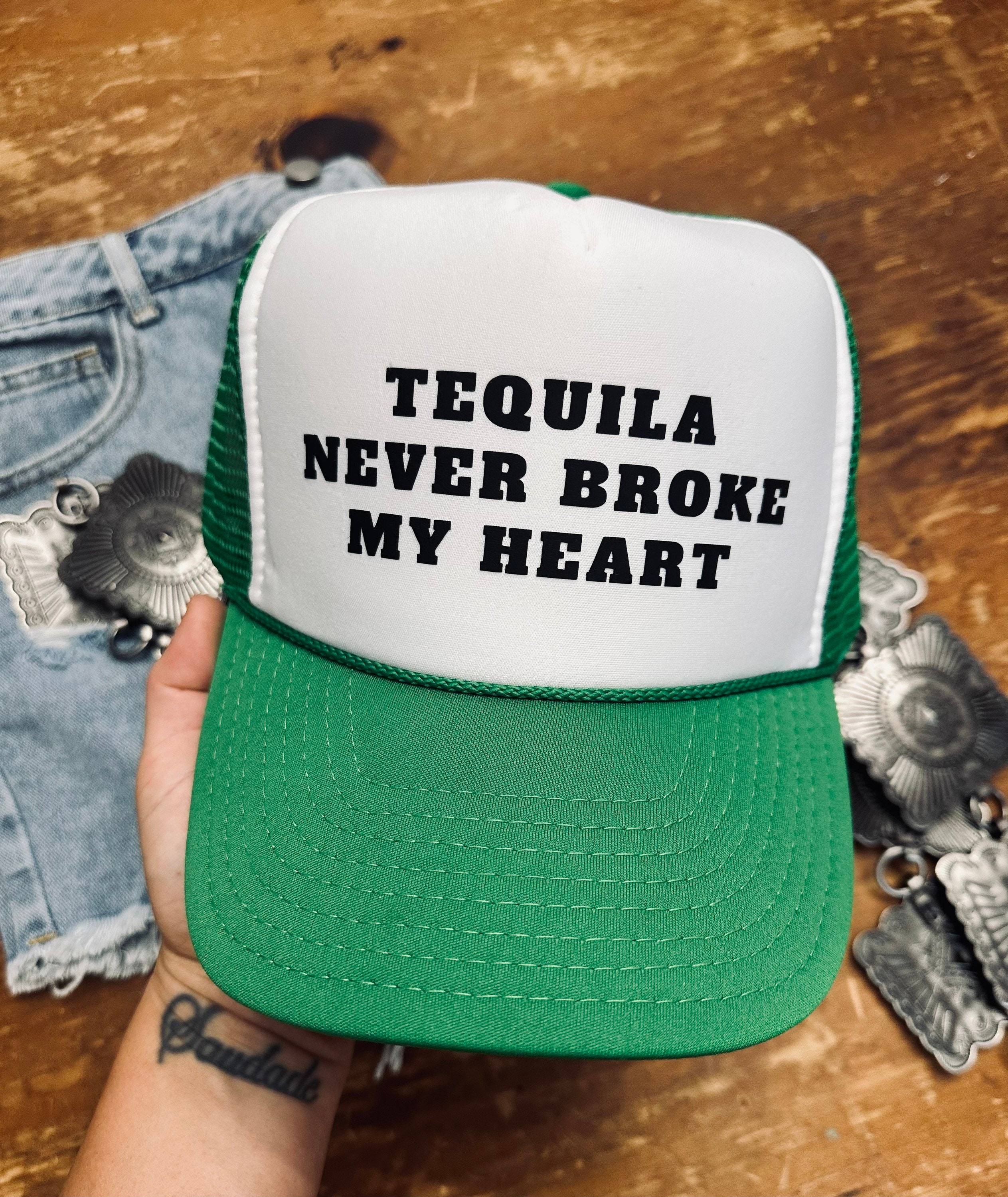 Tequila Never Broke My Heart Trucker Hat: Sassy Party Gift - Etsy