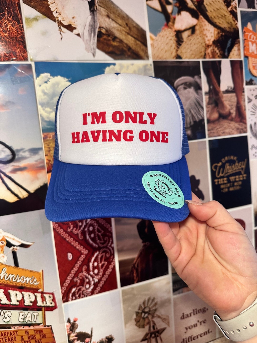 I'm Only Having One Trucker Hat, Party Hat, Bachelorette Hat, Birthday ...