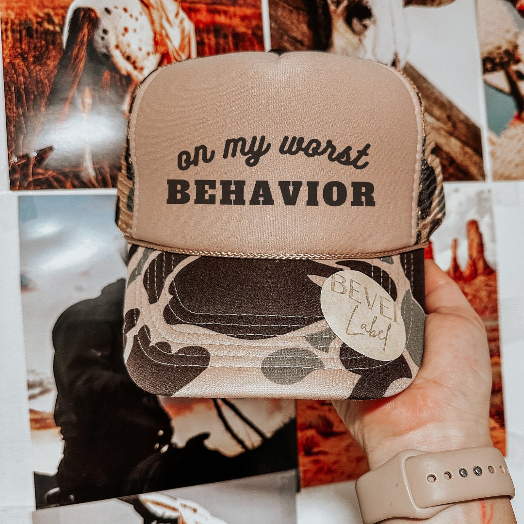 Worst Behavior Trucker Hat: Nashville Bachelorette Party Hat - Etsy
