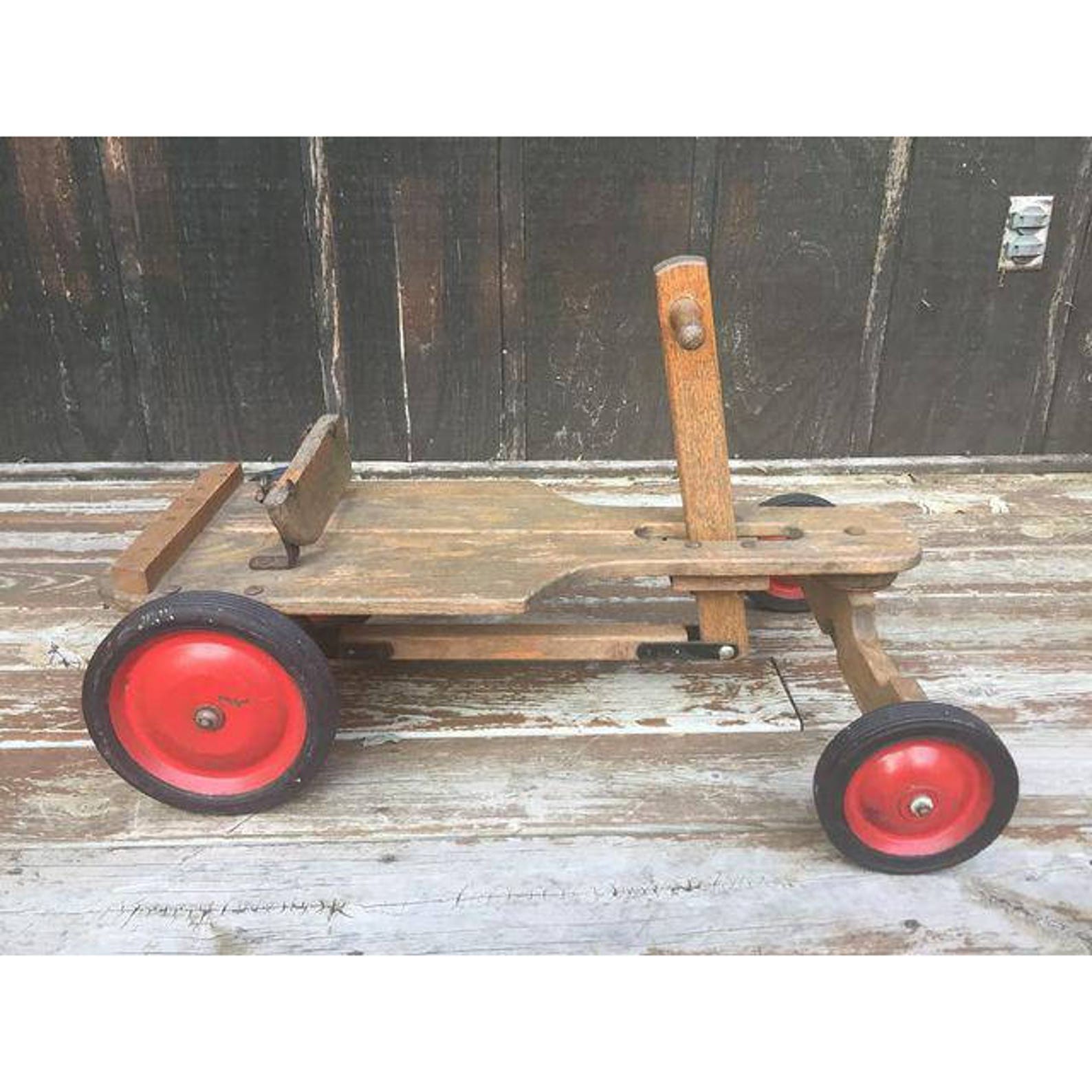 Vintage Wooden Irish Mail Cart - Etsy