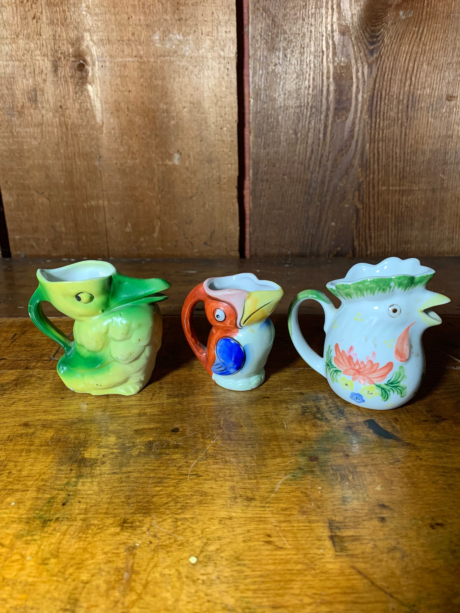 Mini Bird Pitchers- Set of Three - Etsy