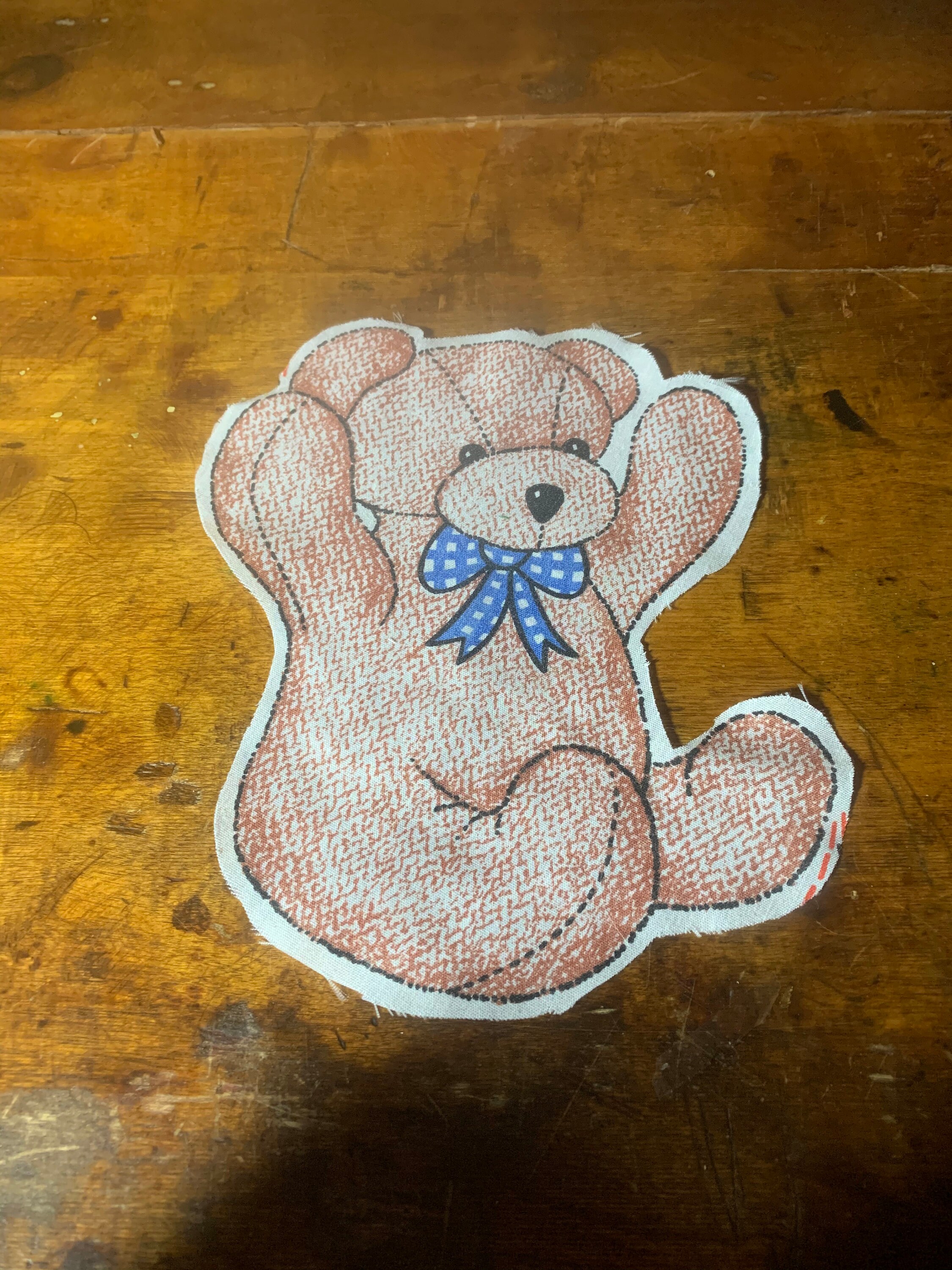 13 Teddy Bear Front-side Cut-outs With Blue Bows - Etsy
