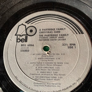 The Partridge Family Christmas Card Vintage Vinyl - Etsy