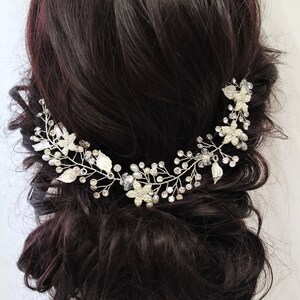Silver or Gold Bridal Back Headpiece Bridal Hair Comb Wedding Hair ...