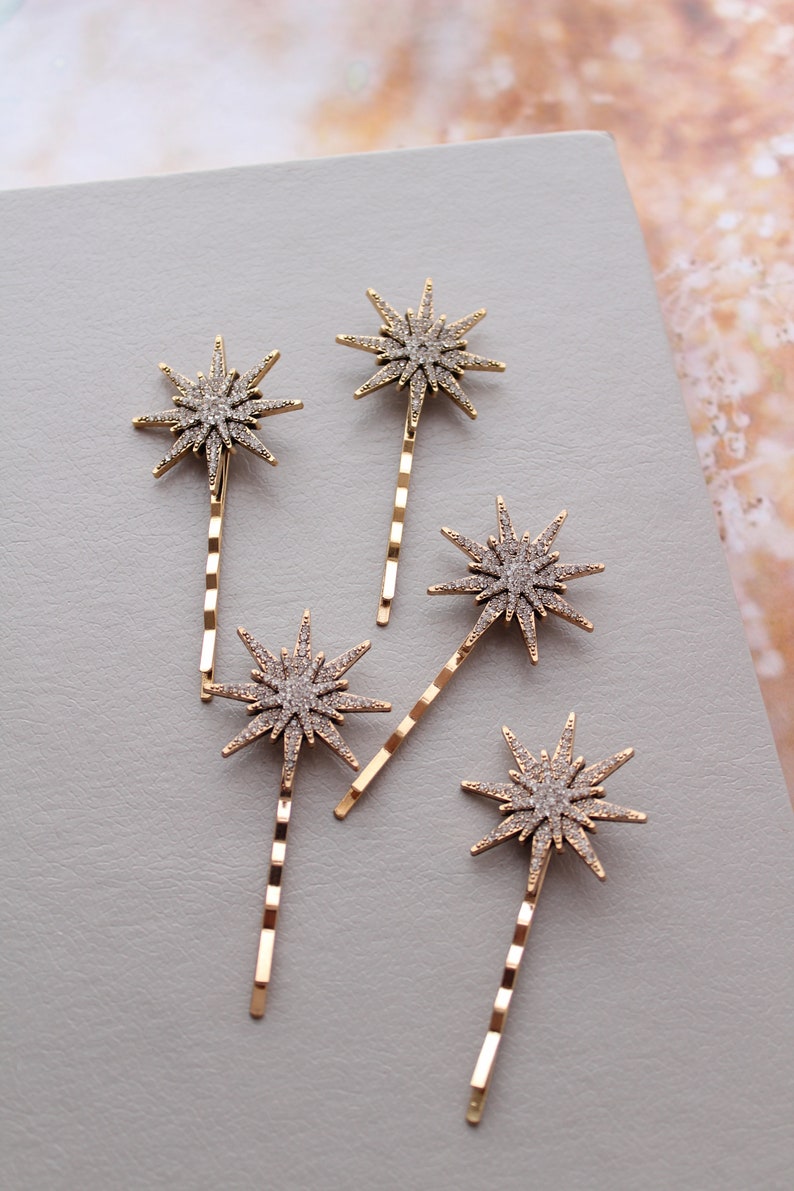 Celestial Hair Pins Star Hair Pins Star Hair Piece Gold - Etsy