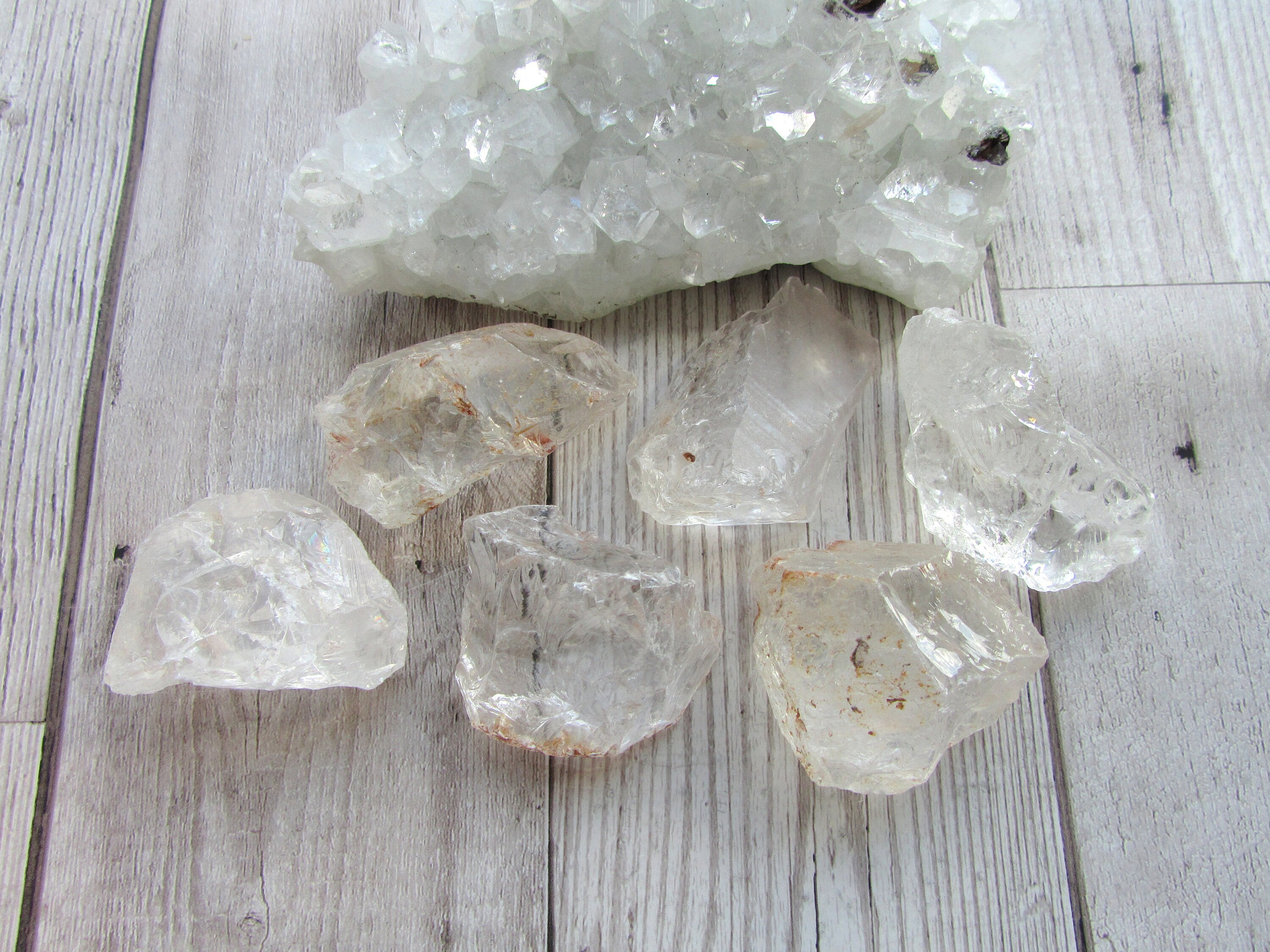 Clear Quartz Chunks Raw Rough Rock Natural Clear Gemstone | Etsy
