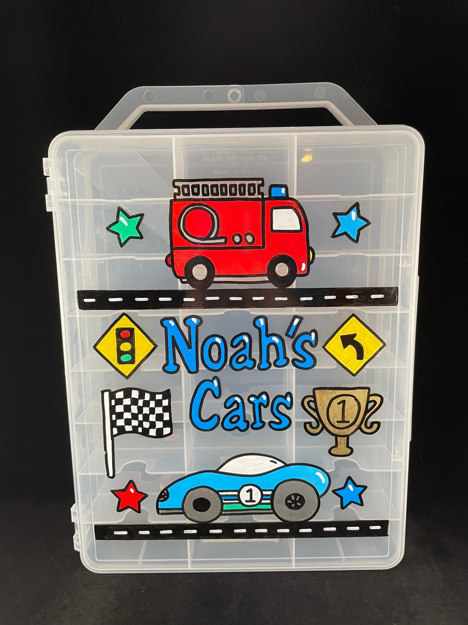 Double Sided Matchbox Car Case Hand-painted Personalized Toy - Etsy