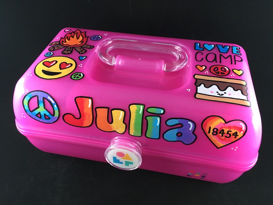 Camp Themed Caboodle, Hand-painted Personalized Caboodle, Personalized ...