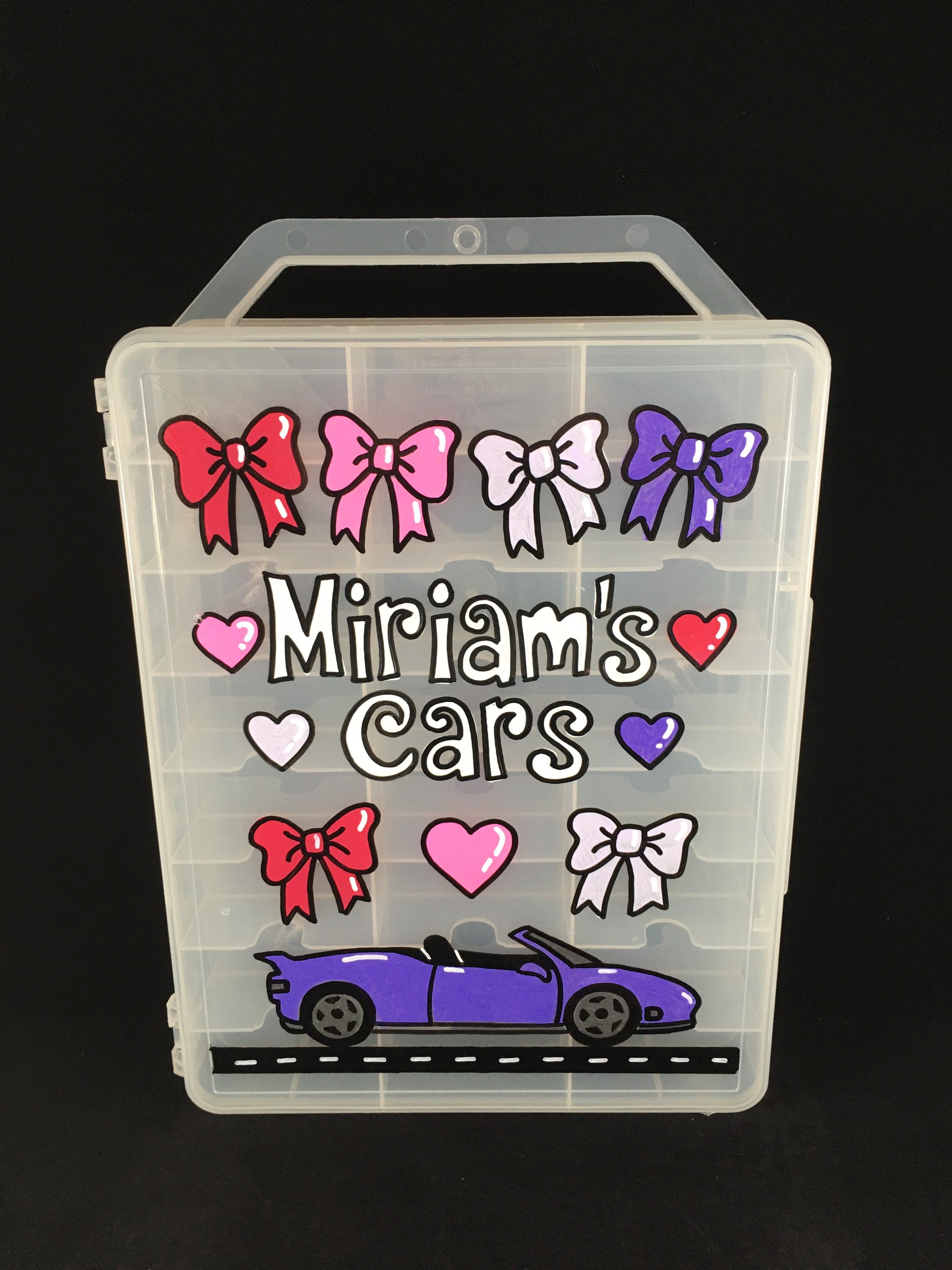 Double Sided Matchbox Car Case Hand-painted Personalized Toy - Etsy