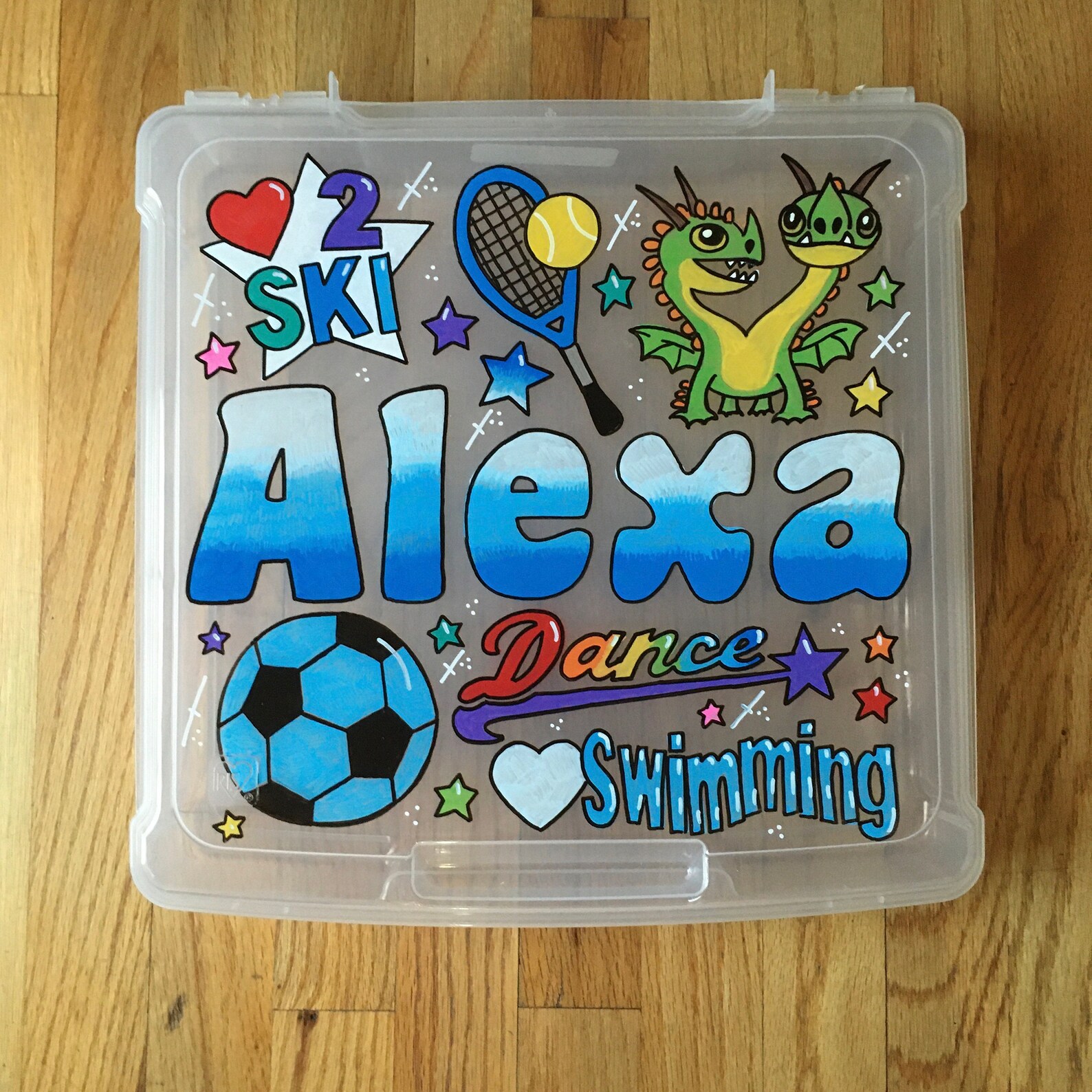 SMALL Hand-painted, Custom Personalized Storage Case, Personalized ...