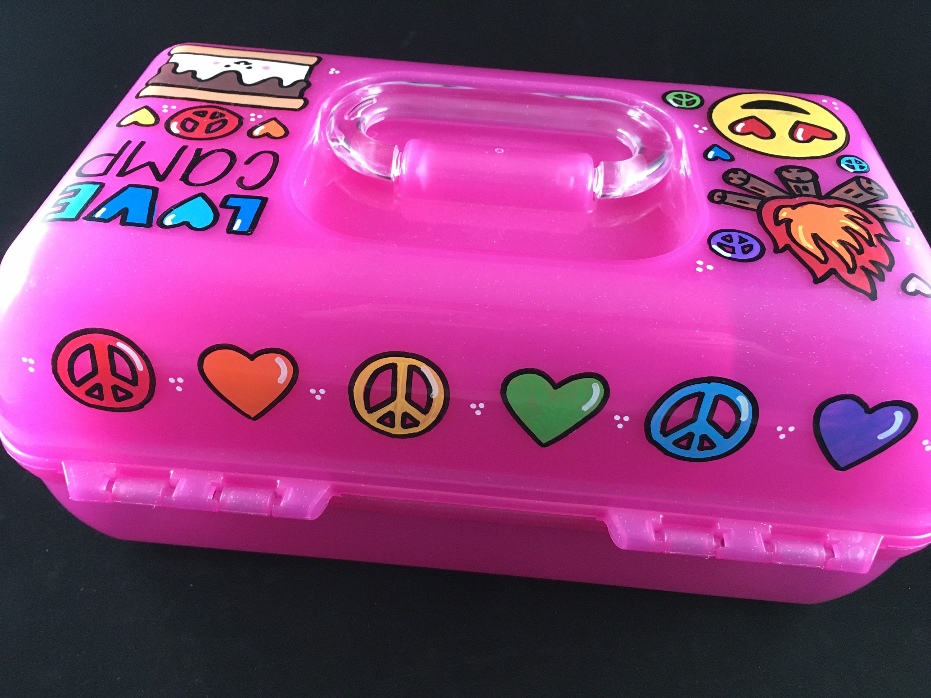 Camp Themed Caboodle Hand-painted Personalized Caboodle | Etsy