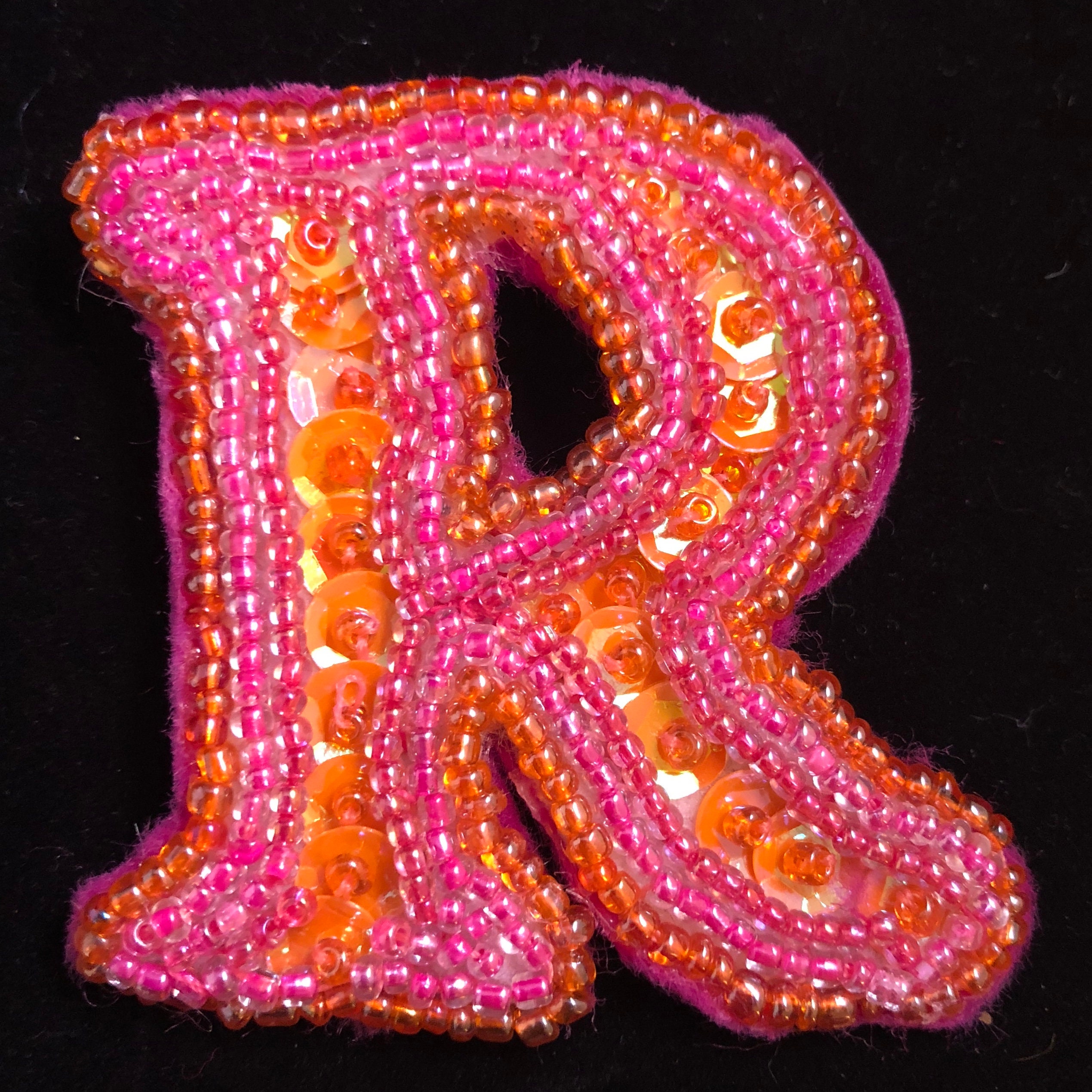 Bead Embroidery Monogram "r" - Etsy