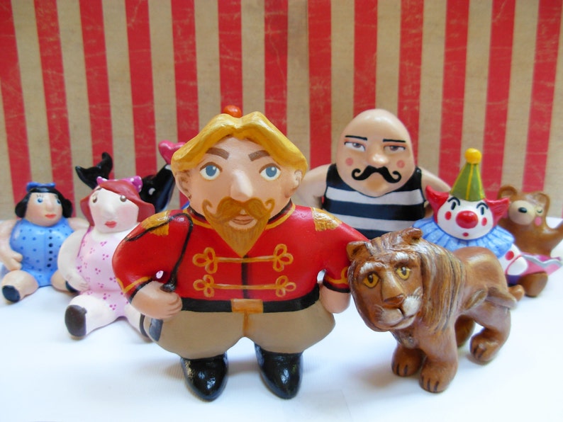 Felix the Circus Lion Tamer Red and Gold Miniature - Etsy