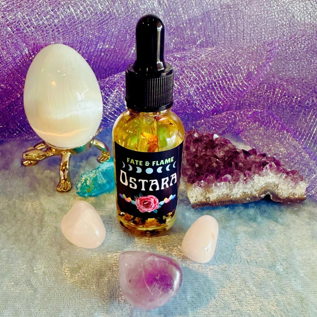 Ostara Ritual Spell Oil W/ Botanicals, Crystals, Reiki - Etsy