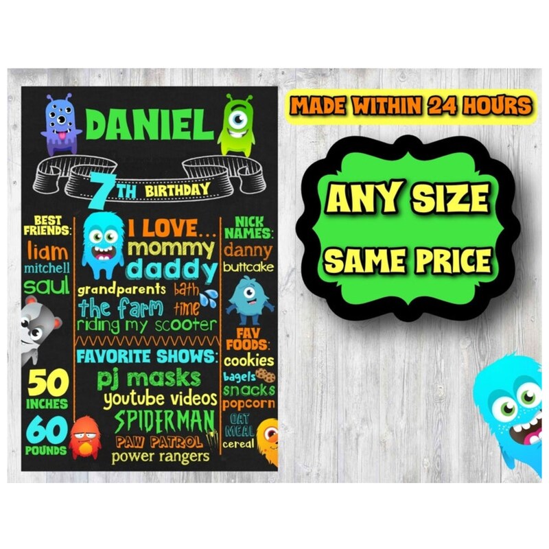 Chalkboard Monster - Etsy