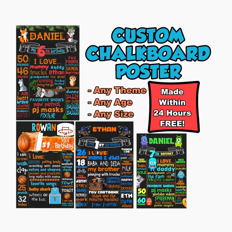 Custom Chalkboard Signs - Etsy
