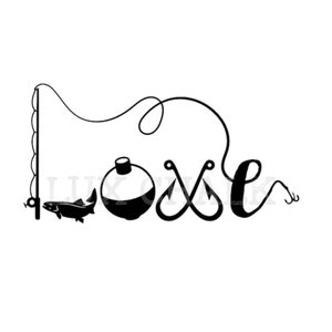 Love Fishing SVG: Fish Hook Cut File (digital Download) - Etsy Australia