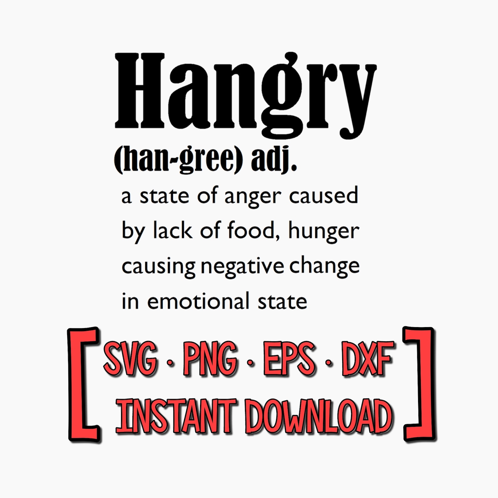 Sale Hangry SVG Cut File SVG Eps Dxf Png Cricut | Etsy